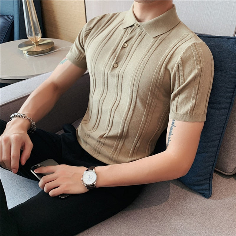 Silk Knitted Polo Shirts – Menfromfashion